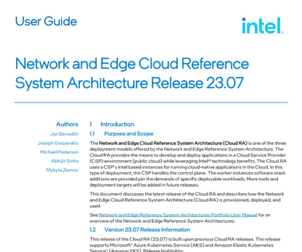 Network And Edge Cloud Reference System Architecture User Guide