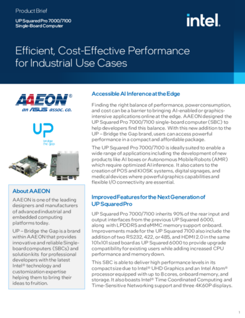 Efficient, Cost-Effective Performance for Industrial Use Cases