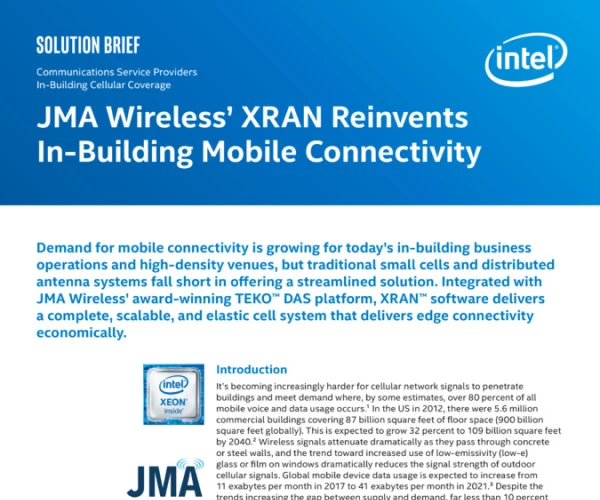JMA Wireless’ XRAN Reinvents In-Building Mobile Connectivity